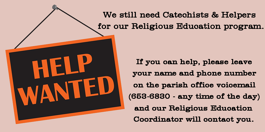 Help Wanted – Holy Redeemer