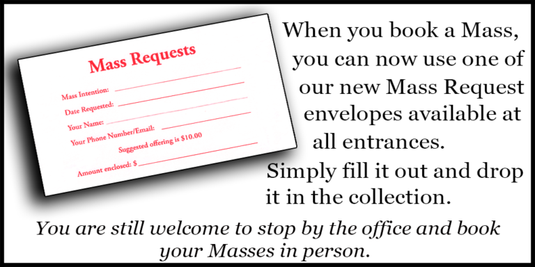 Mass Request Envelopes - Holy Redeemer