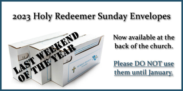 Sunday Envelopes - Holy Redeemer